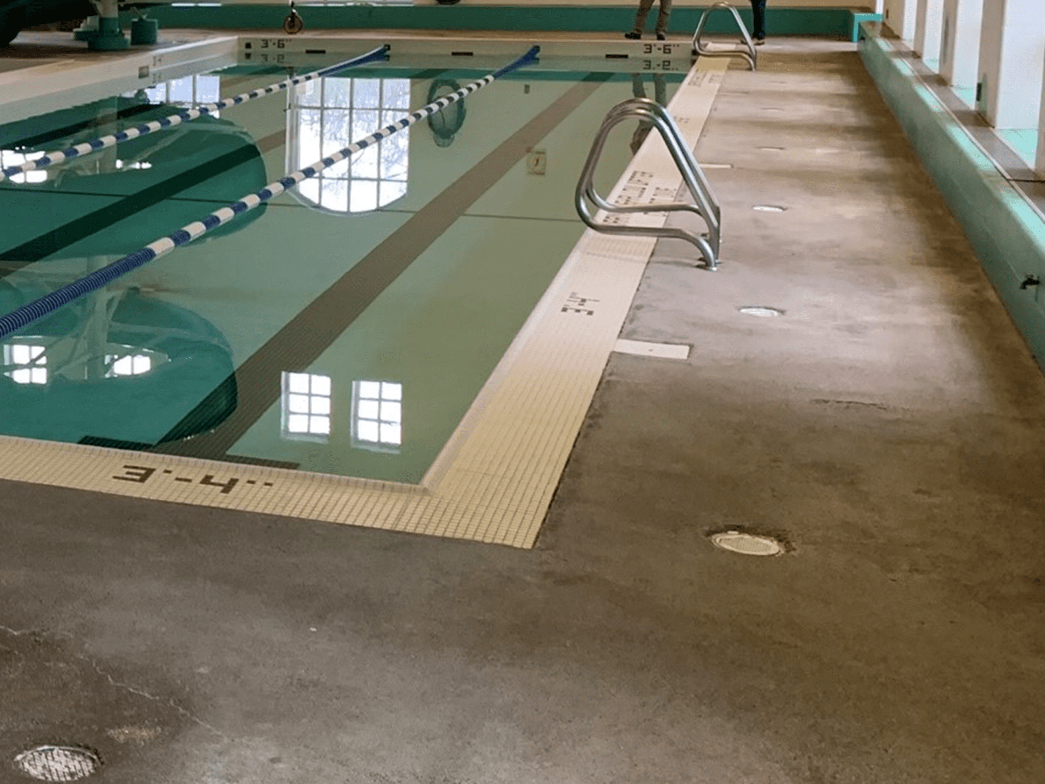 Blasting Indoor Pool Patio | Blast It Clean