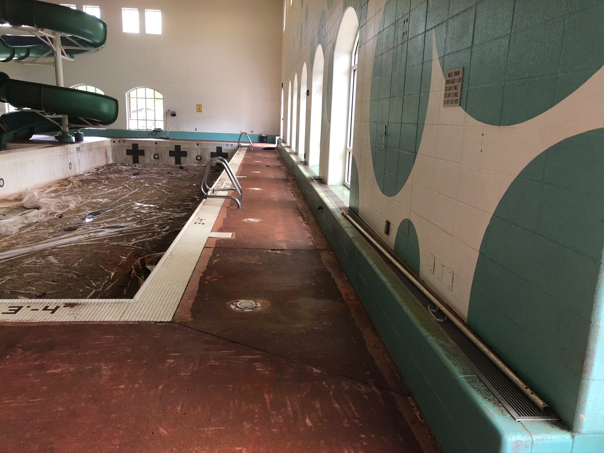 Blasting Indoor Pool Patio | Blast It Clean