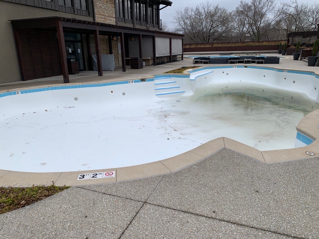 Woodside Fitness Center Pool Restoration | Blast It Clean